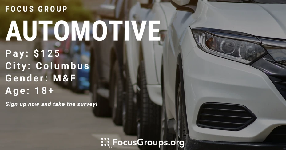 Focus Group on Automotive in Columbus - FocusGroups.org