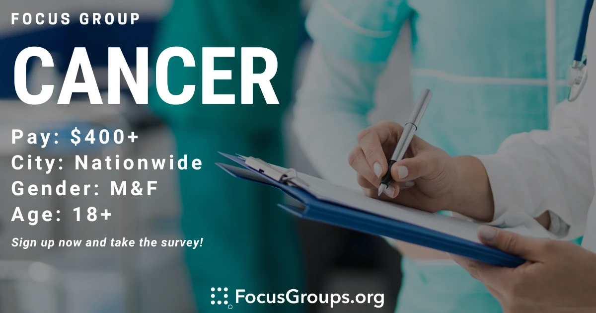 Focus Group for Oncologists & Hematologists on Cancer - FocusGroups.org