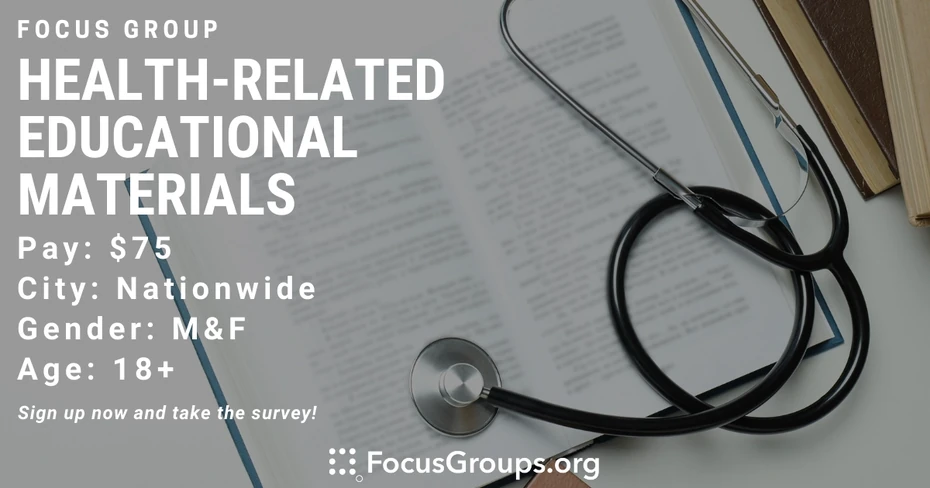 Focus Group on Health-Related Educational Materials - FocusGroups.org