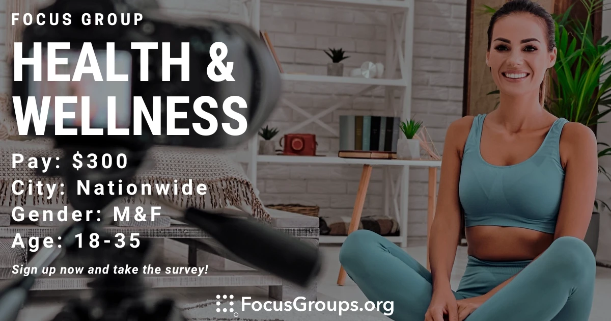 Focus Group for Content Creators on Health & Wellness - FocusGroups.org