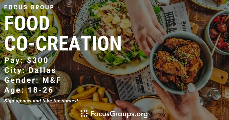 Focus Group on Food Co-creation in Dallas - FocusGroups.org