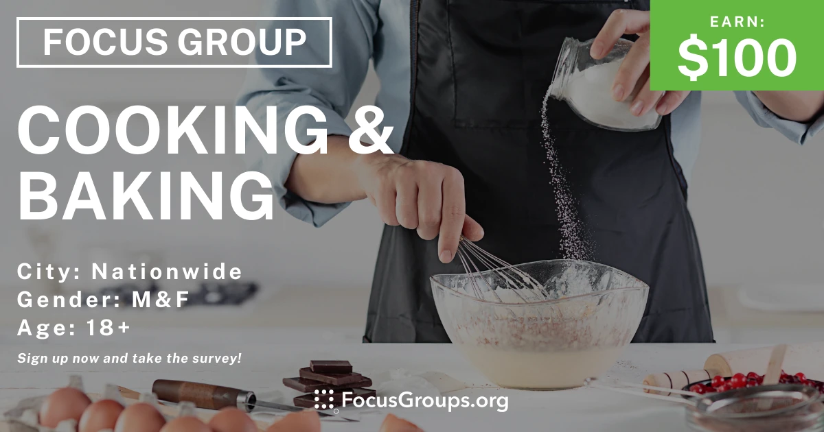 Focus Group on Cooking & Baking - FocusGroups.org