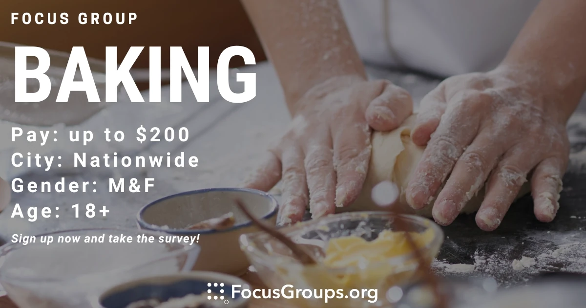 Focus Group on Baking - FocusGroups.org