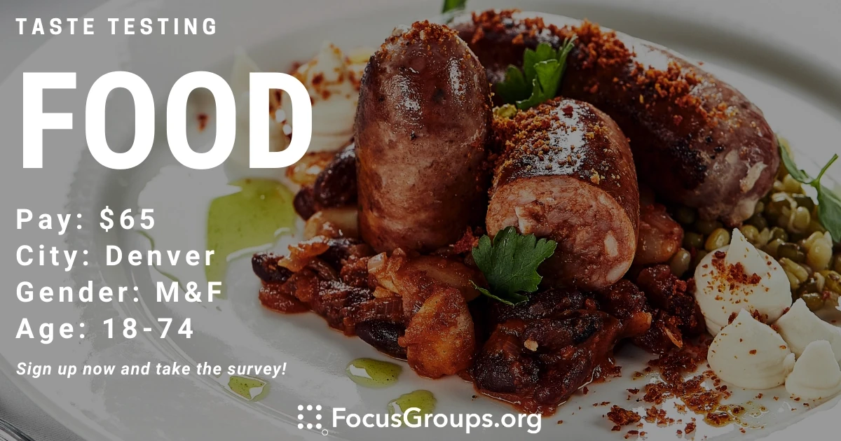 Taste Test on Food in Denver - FocusGroups.org
