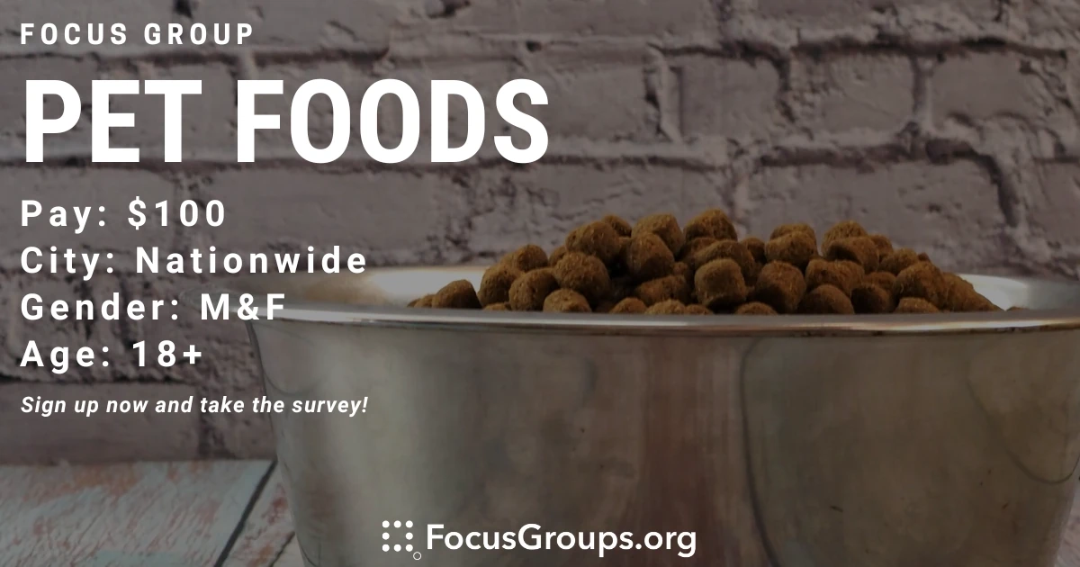 Focus Group on Pet Foods - FocusGroups.org