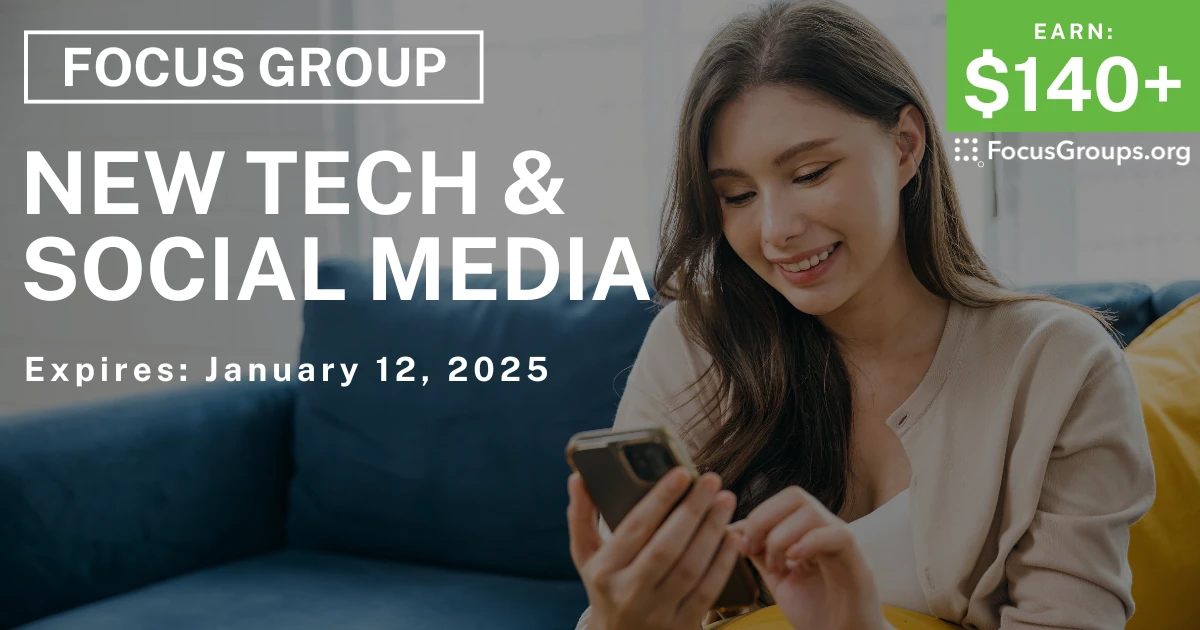 Focus Group for Young Adults on New Technology & Social Media ...