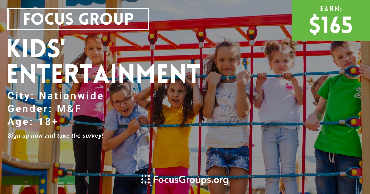 Focus Group for Parents on Kids' Entertainment - FocusGroups.org