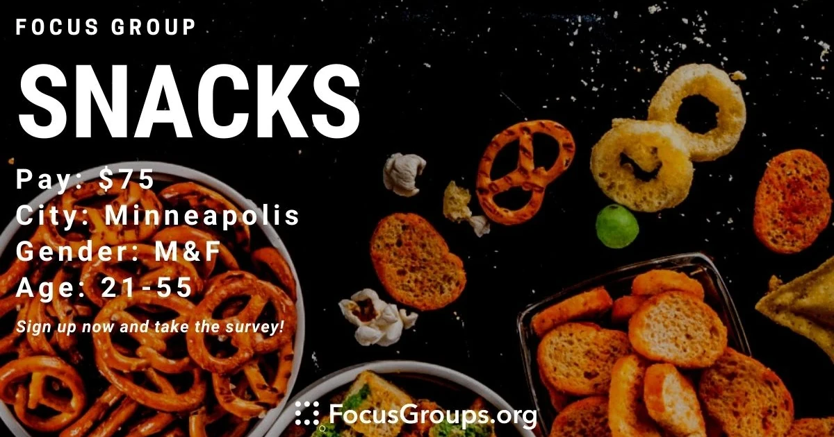 Focus Group on Snacks in Minneapolis - FocusGroups.org