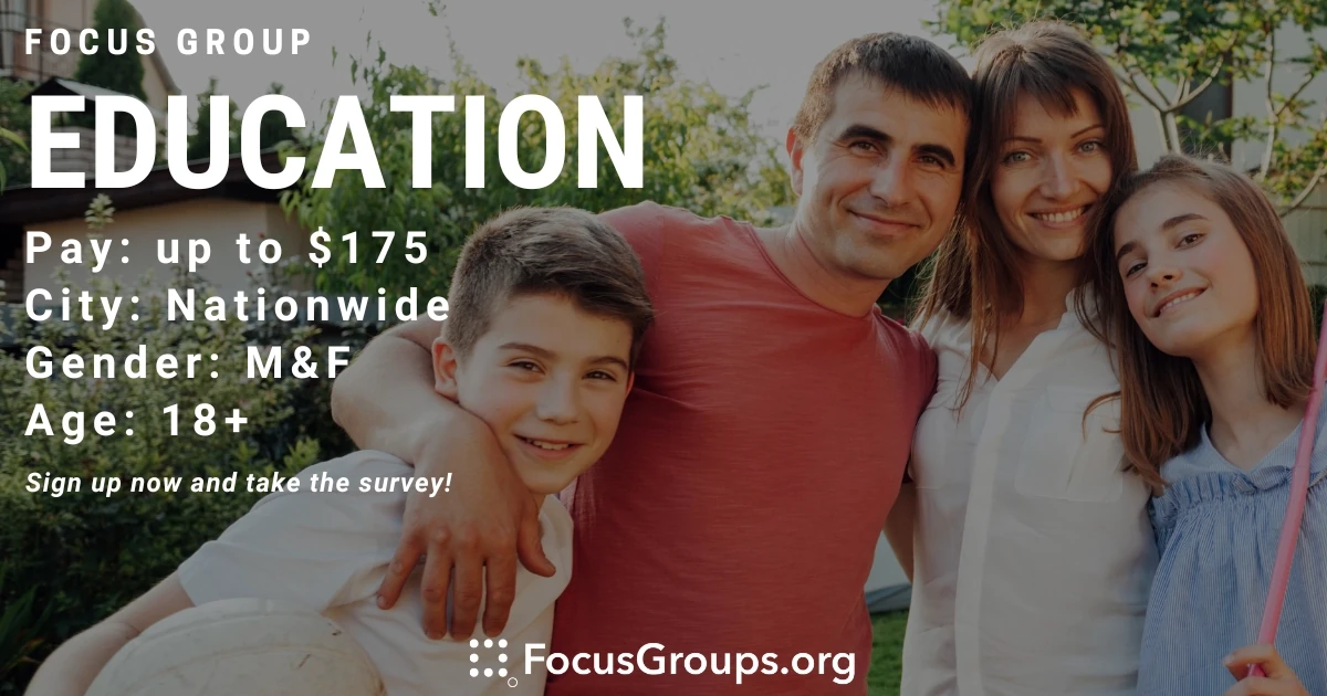 Focus Group for Parents on Education - FocusGroups.org