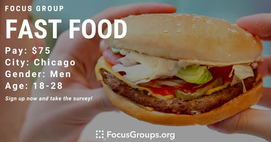 Focus Group for Men on Fast Food in Chicago - FocusGroups.org