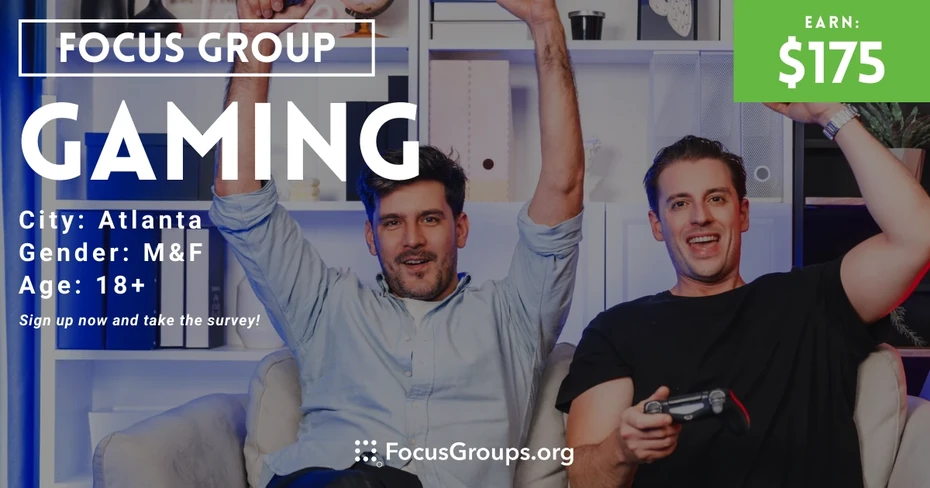 Focus Group in Atlanta on Gaming - FocusGroups.org