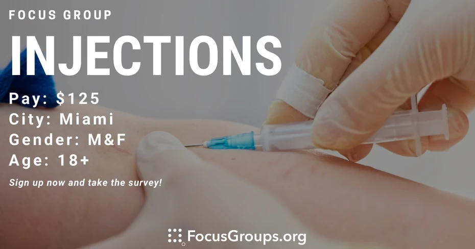 Focus Group on Injections in Miami - FocusGroups.org