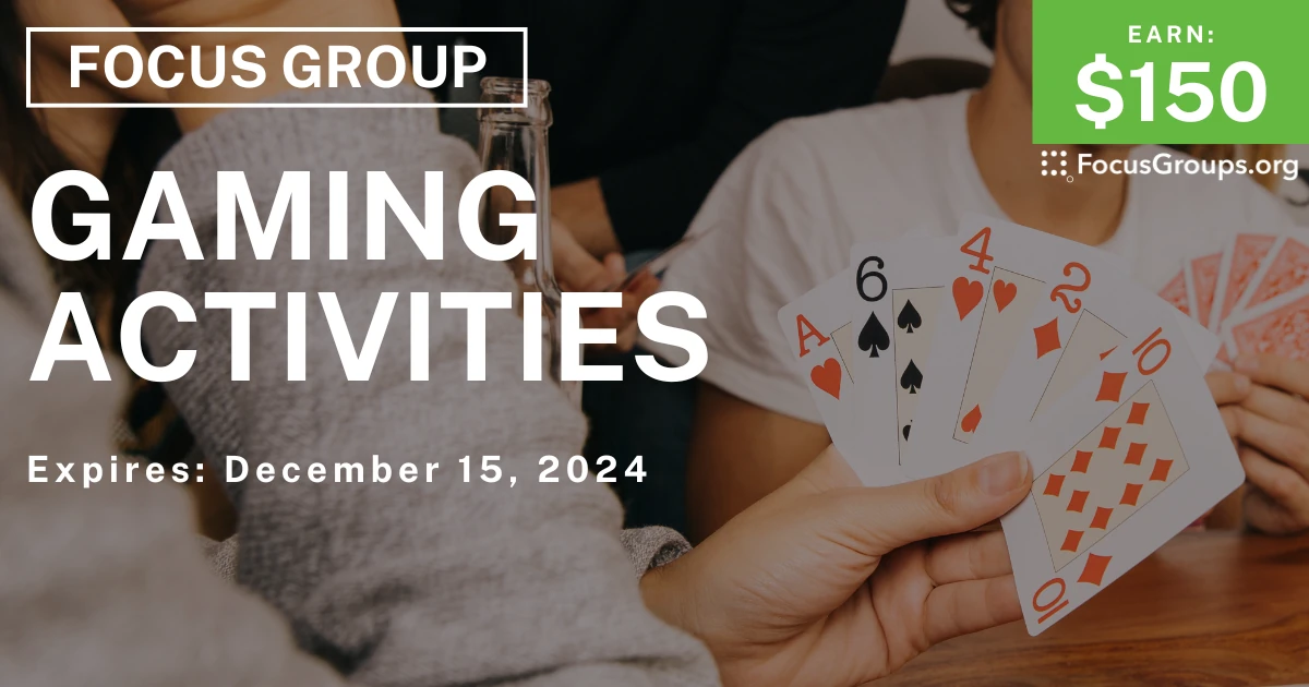 Focus Group on Gaming Activities - FocusGroups.org