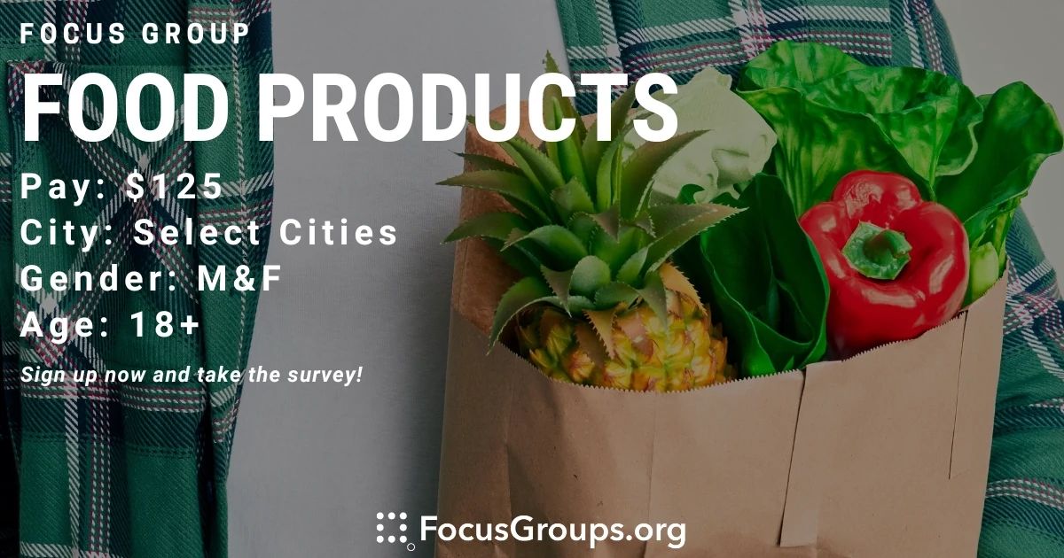 Focus Group on Food Products - FocusGroups.org