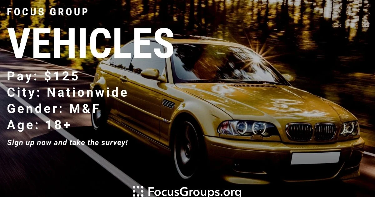 Focus Group on Vehicles - FocusGroups.org