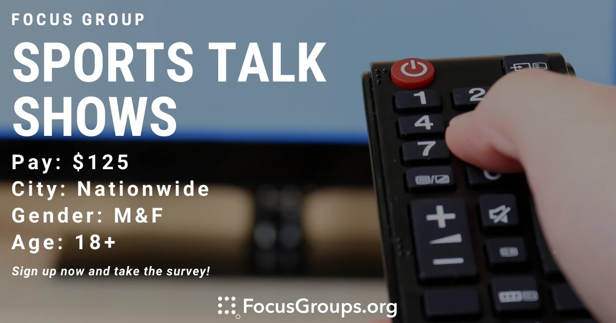 Focus Group on Sports Talk Shows - FocusGroups.org