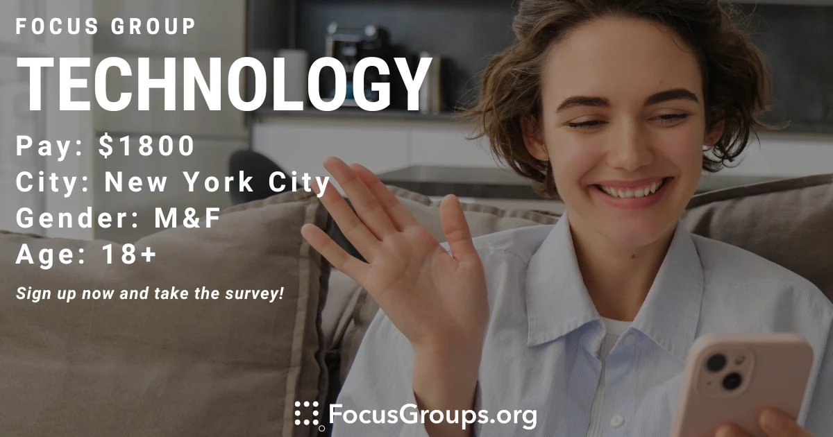 Focus Group on Technology in NYC - FocusGroups.org