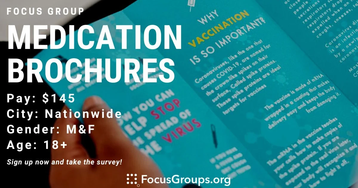 Focus Group for Patients and Caregivers on Medication Brochures ...