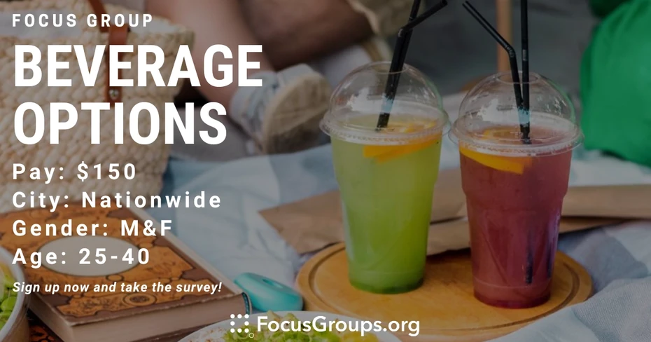 Focus Group on Beverage Options - FocusGroups.org