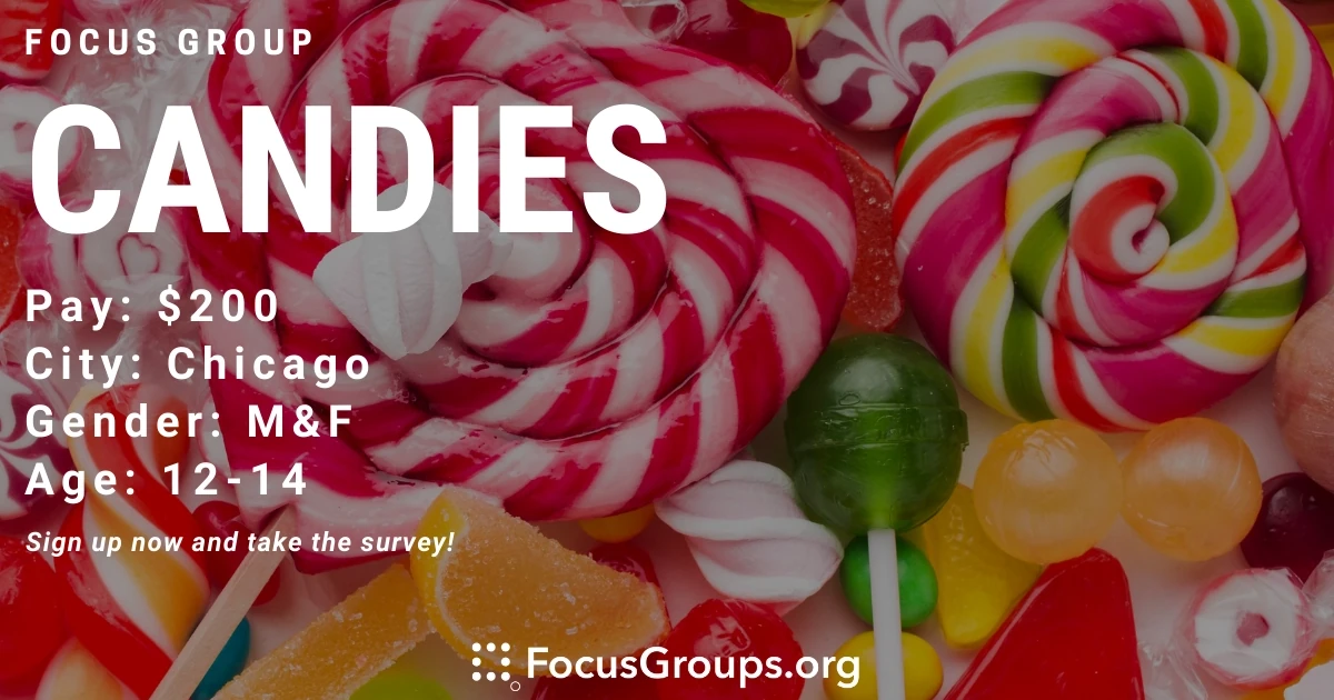 Focus Group for Kids on Candies in Chicago - FocusGroups.org