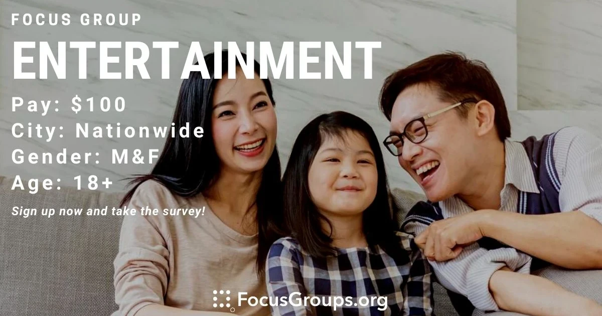 Focus Group for Parents of Girls on Entertainment - FocusGroups.org