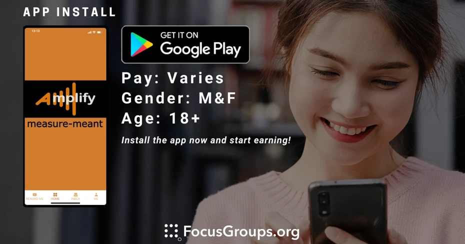 Amplify Measure-Meant Study - App Install - FocusGroups.org