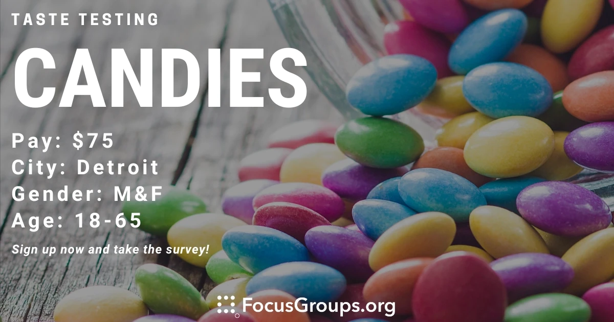 Taste Test on Candies in Detroit - FocusGroups.org